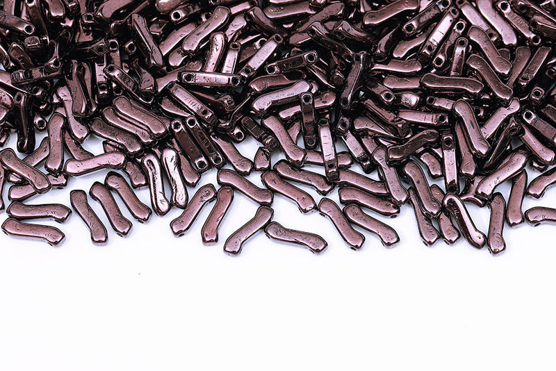 Z Beads 3×10mm Vega On Jet 2-Hole Czech Beads - Galaxy beads – Galaxy Beads